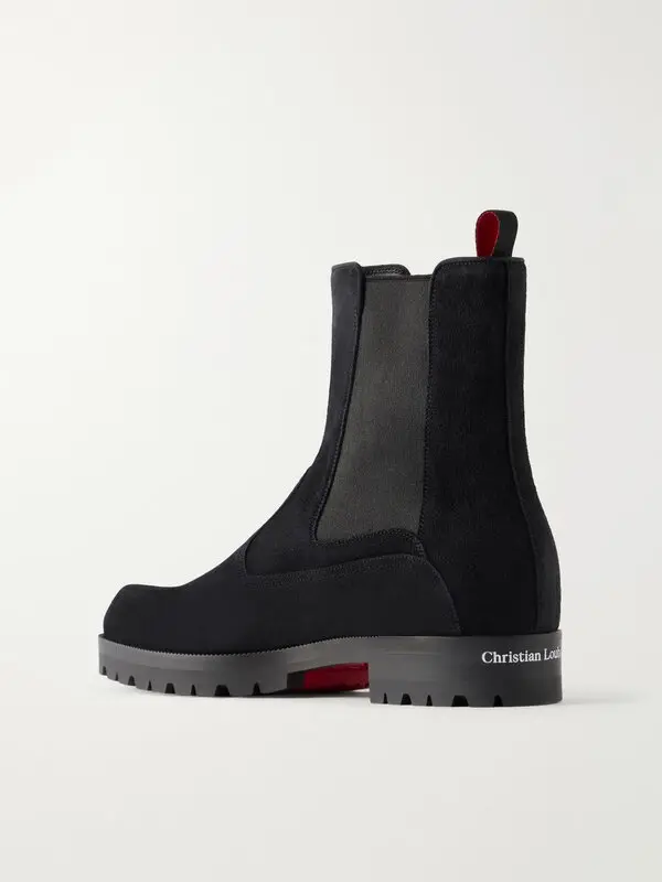 CHRISTIAN LOUBOUTIN Carvenos Suede Chelsea Boots