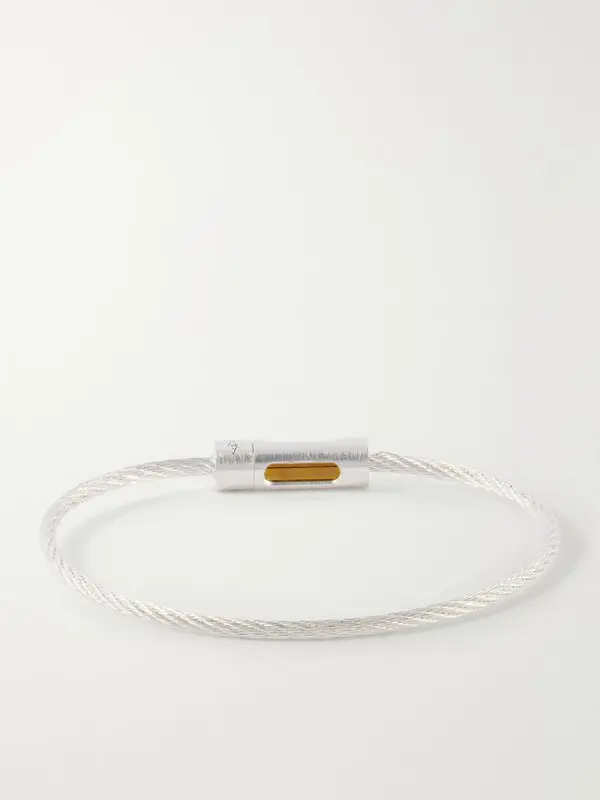 Le Gramme 9g Punched Sterling Cable Bracelet