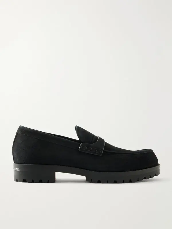CHRISTIAN LOUBOUTIN Cavavin Suede Loafers - Black