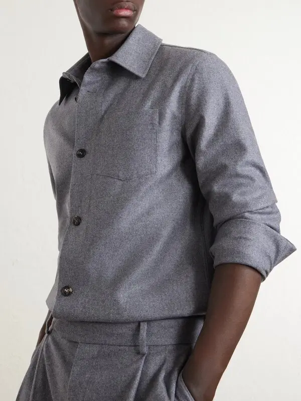 Gabriela Hearst Drew Wool And Cashmere-blend Shirt
