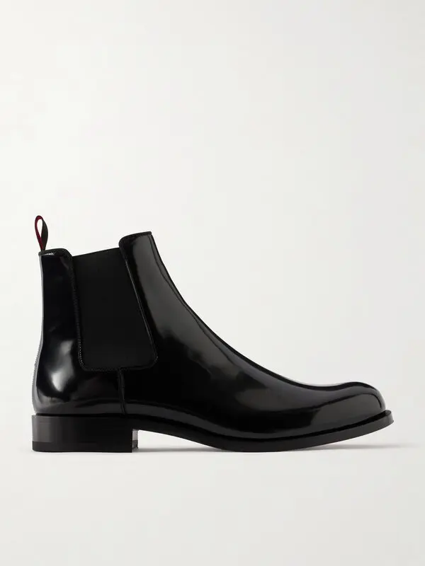 CHRISTIAN LOUBOUTIN Choucair Leather Chelsea Boots - Black