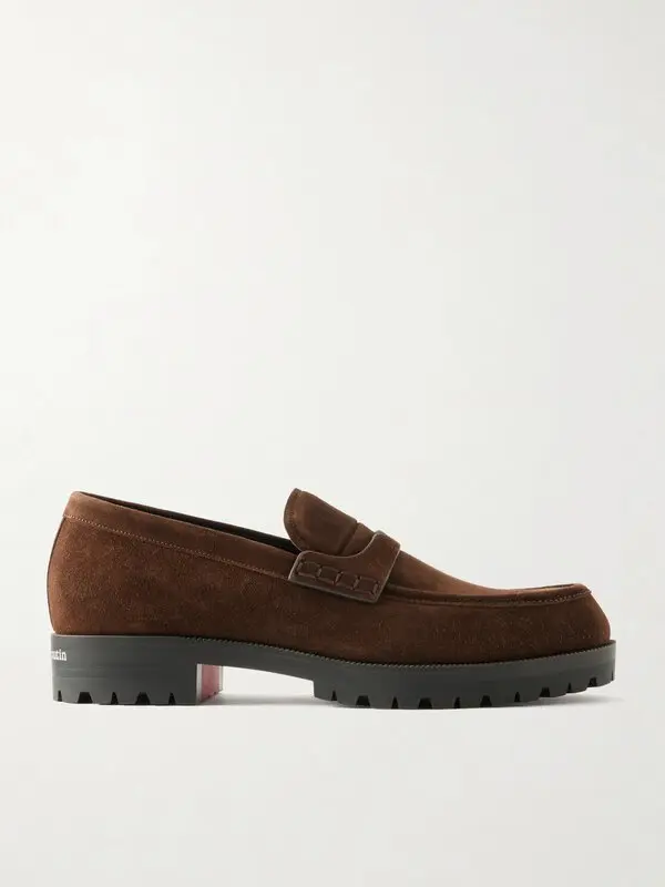 CHRISTIAN LOUBOUTIN Cavavin Suede Loafers