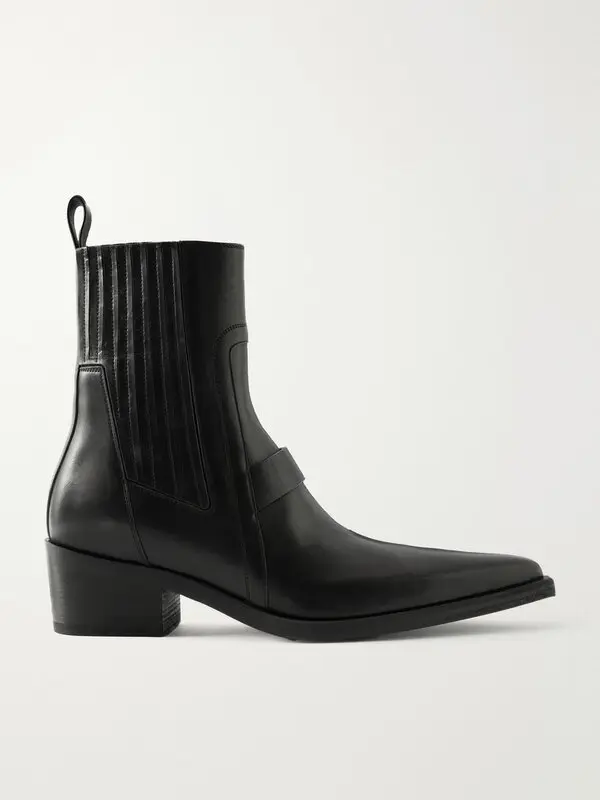 Rick Owens Leather Boots - Black