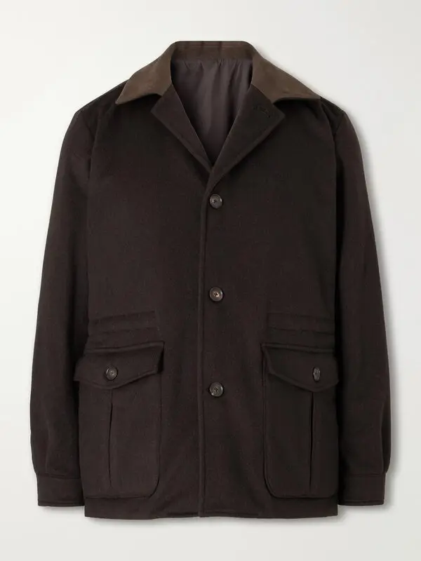Caruso Dalila Suede-trimmed Wool Jacket