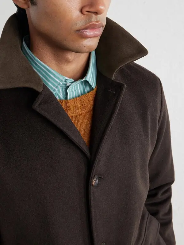 Caruso Dalila Suede-trimmed Wool Jacket