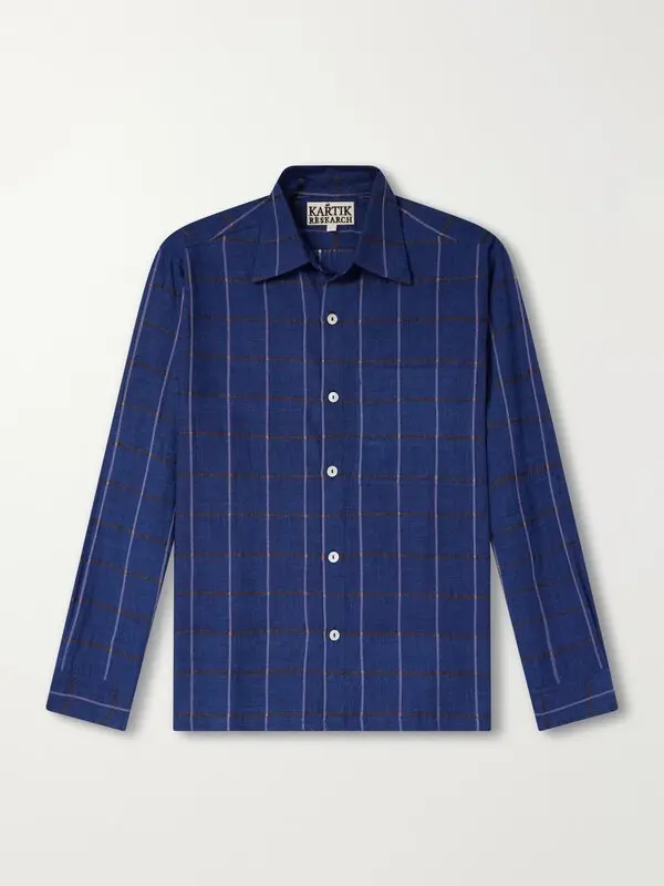 KARTIK RESEARCH Checked Cotton-canvas Shirt