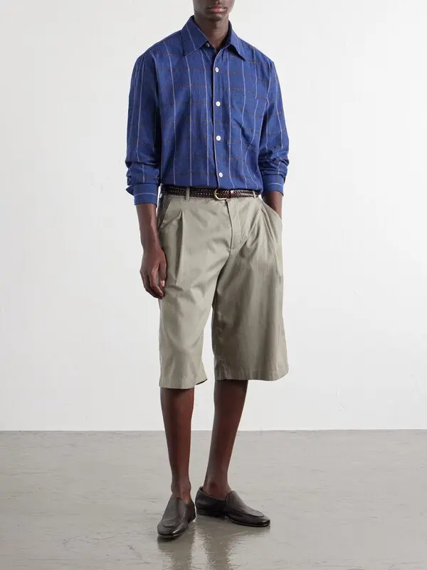 KARTIK RESEARCH Checked Cotton-canvas Shirt