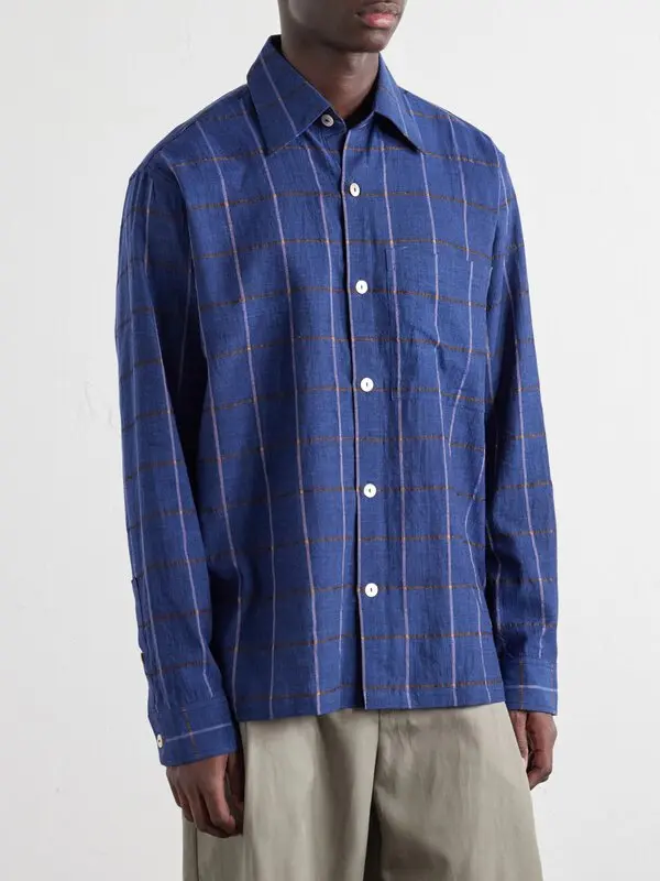 KARTIK RESEARCH Checked Cotton-canvas Shirt