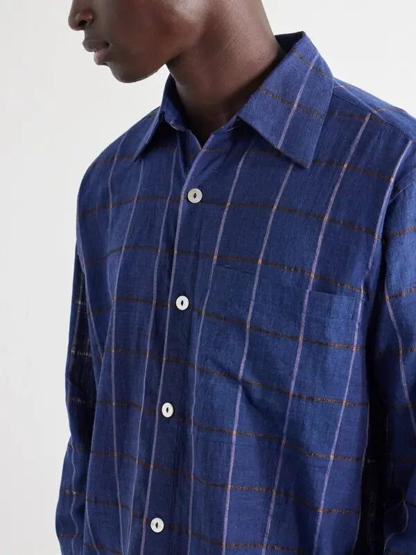 KARTIK RESEARCH Checked Cotton-canvas Shirt