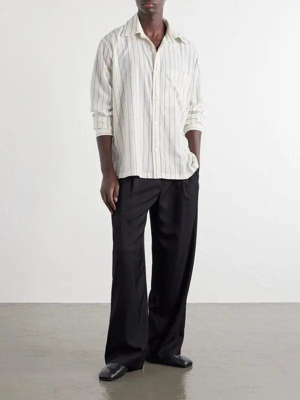 KARTIK RESEARCH Pinstriped Cotton-canvas Shirt