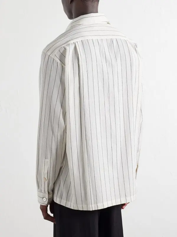 KARTIK RESEARCH Pinstriped Cotton-canvas Shirt
