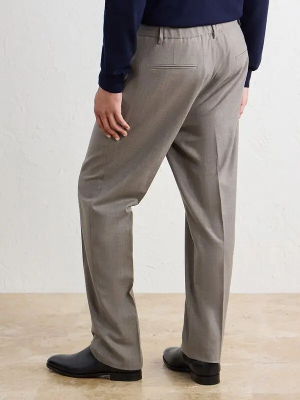 Altea Renee Straight-leg Stretch-wool Flannel Trousers