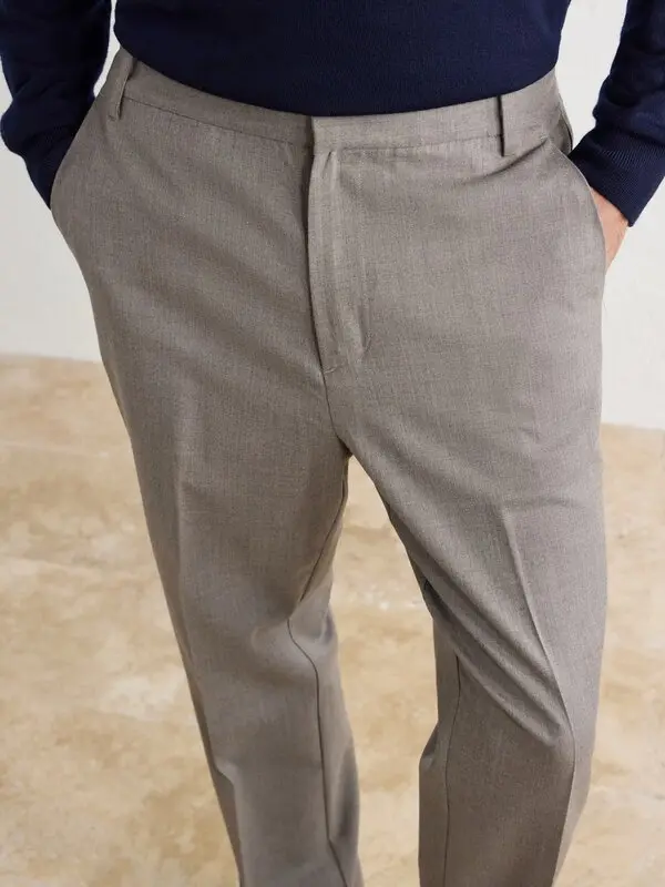 Altea Renee Straight-leg Stretch-wool Flannel Trousers