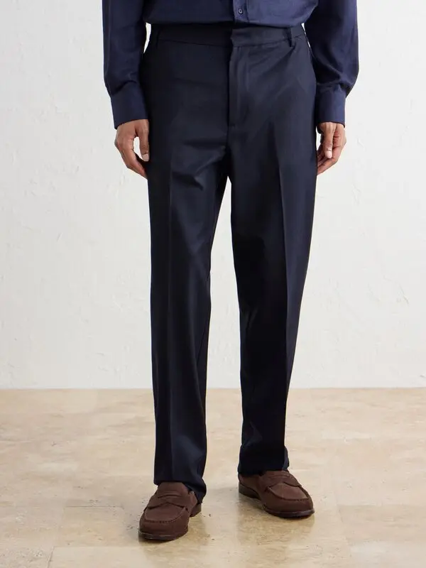 Altea Renee Straight-leg Stretch-wool Flannel Trousers