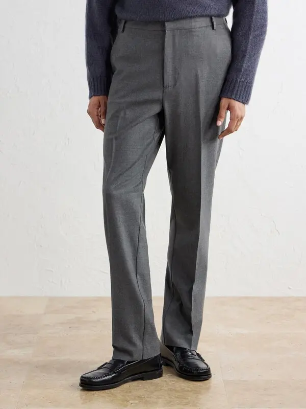 Altea Renee Straight-leg Stretch-wool Flannel Trousers