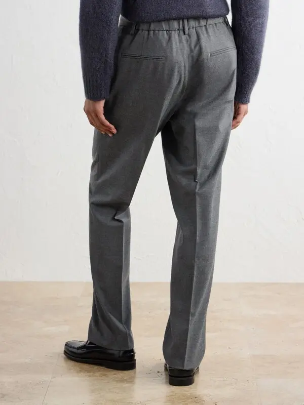 Altea Renee Straight-leg Stretch-wool Flannel Trousers