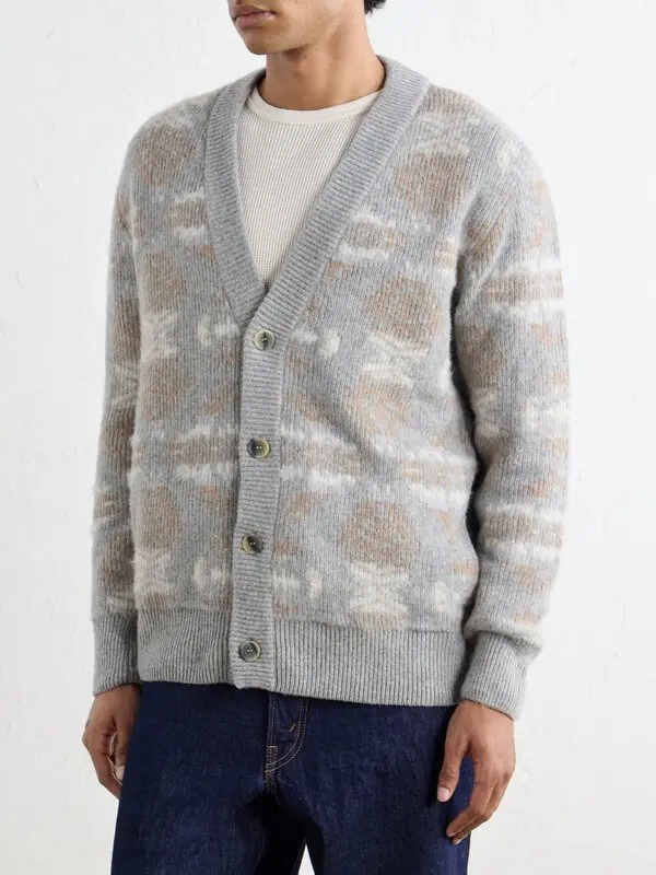 Altea Virgin Wool-jacquard Cardigan
