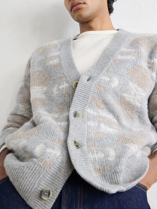 Altea Virgin Wool-jacquard Cardigan