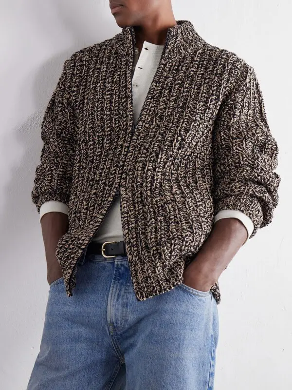 Altea Wool-blend Zip-up Cardigan