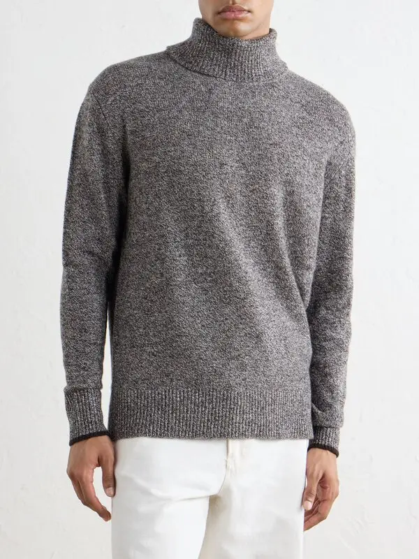 Altea Wool And Cashmere-blend Mouliné Rollneck Sweater