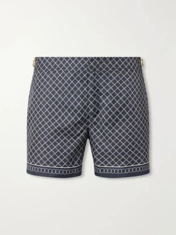 Orlebar Brown Setter Tessoro Straight-leg Mid-length Printed Swim Shorts - Blue
