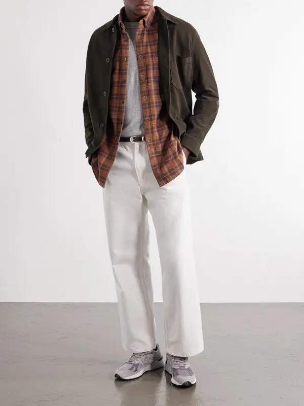 Portuguese Flannel Trigo Checked Brushed Cotton-twill Shirt - Brown