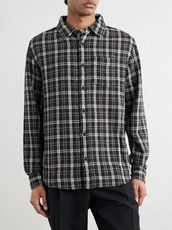CORRIDOR Spacerock Checked Cotton-tweed Shirt