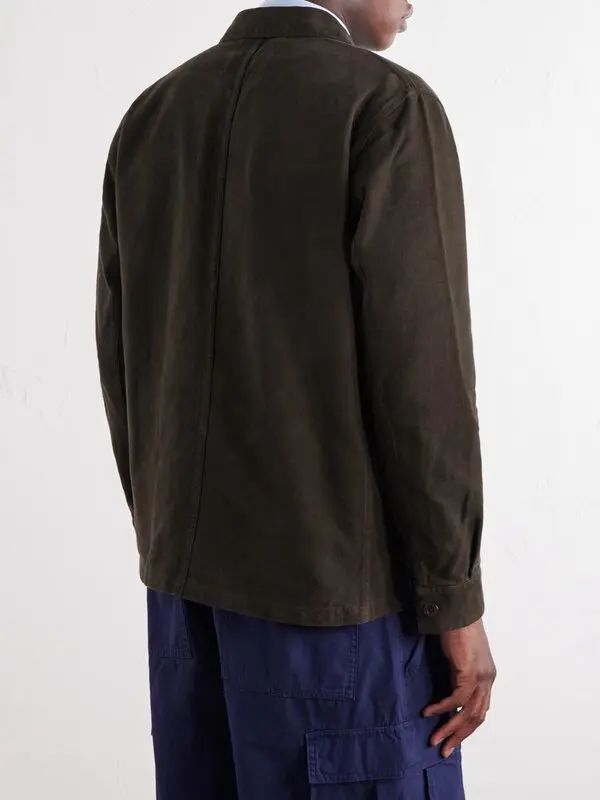 Portuguese Flannel Labura Stretch-cotton Twill Overshirt - Brown