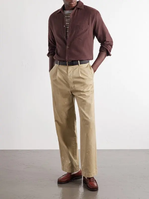Portuguese Flannel Teca Brushed Cotton-twill Shirt - Brown
