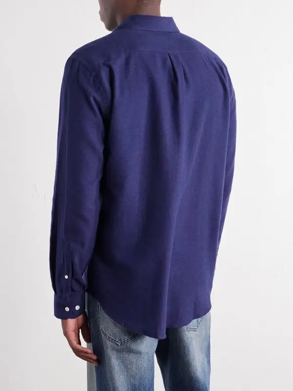 Portuguese Flannel Teca Brushed Cotton-twill Shirt - Blue