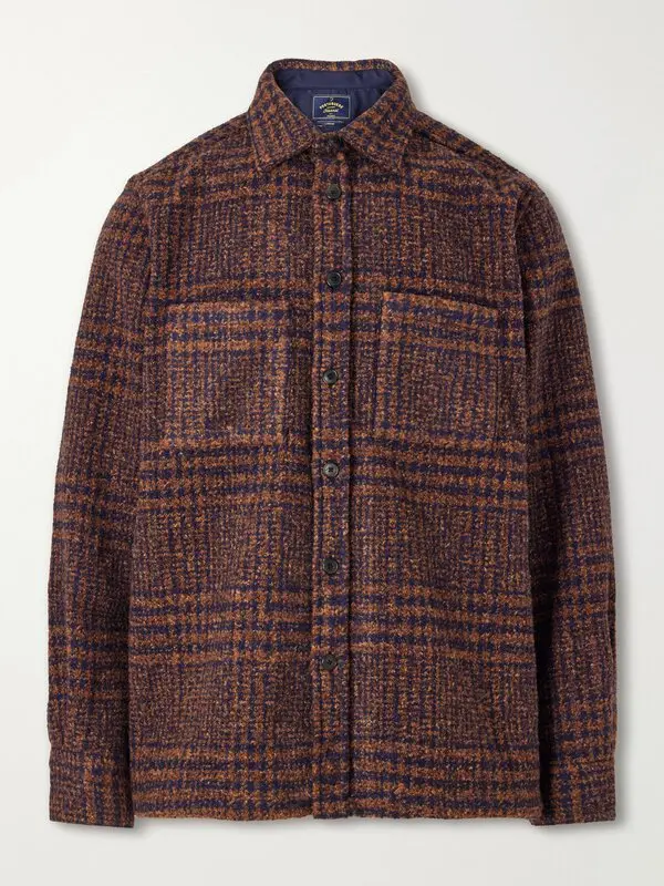 Portuguese Flannel Polaris Checked Tweed Overshirt