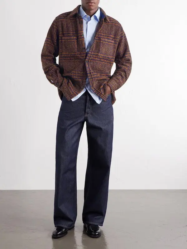 Portuguese Flannel Polaris Checked Tweed Overshirt