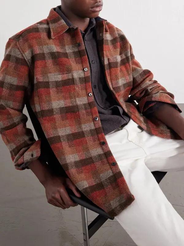 Portuguese Flannel Agripa Checked Wool-flannel Overshirt