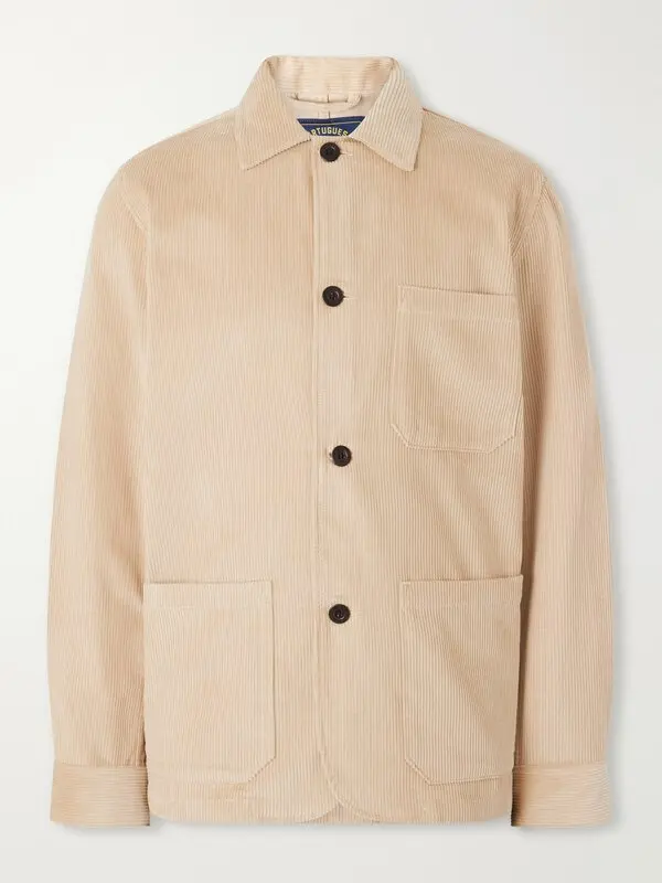 Portuguese Flannel Labura Cotton-corduroy Overshirt - Neutrals