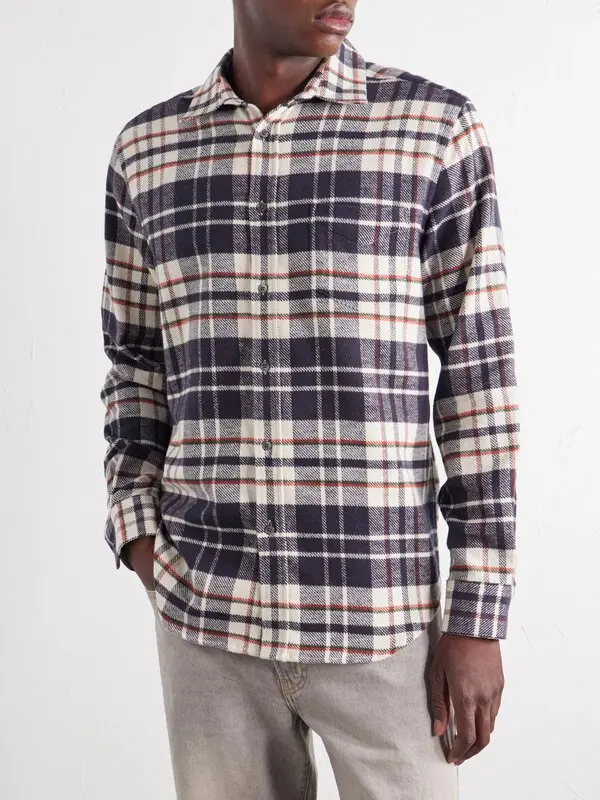 Portuguese Flannel Hillside Checked Cotton-flannel Shirt