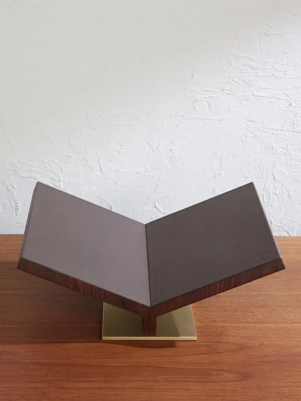 Assouline Collector Classic Leather And Wood Bookstand - Brown