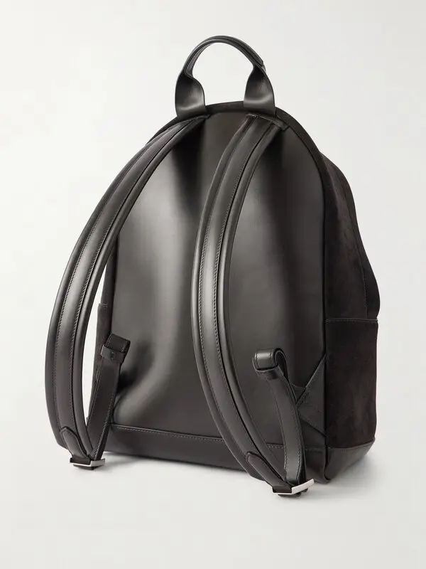 TOM FORD Buckley Leather-trimmed Suede Backpack