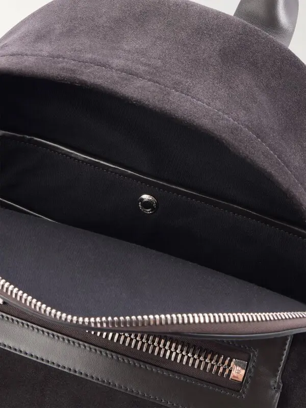TOM FORD Buckley Leather-trimmed Suede Backpack