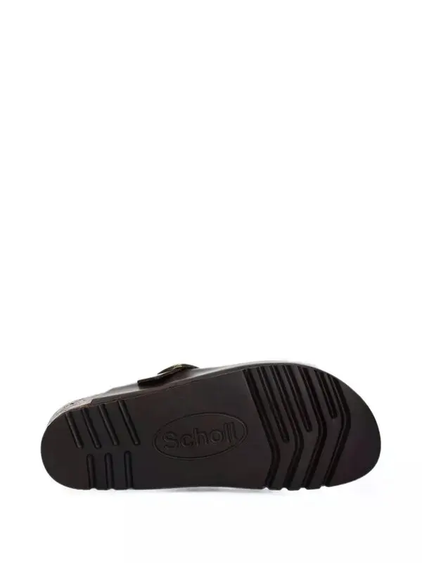 DR. SCHOLL'S SHOES Fae New Buckle-fastening Leather Flat Mules
