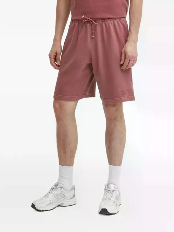REEBOK Embroidered-logo Drawstring Shorts
