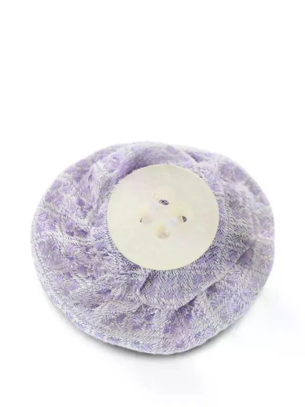 Corneliani Silk Embroidered Lapel Pin - Purple