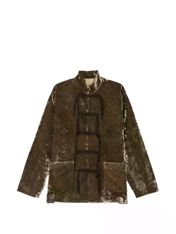 UMA WANG Frog-fastening Velvet Jacket