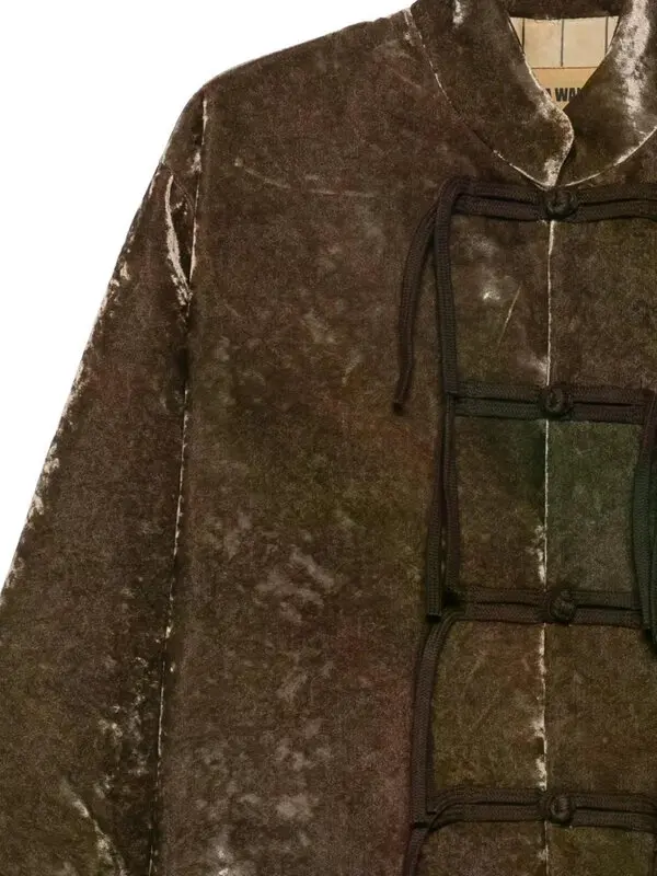 UMA WANG Frog-fastening Velvet Jacket