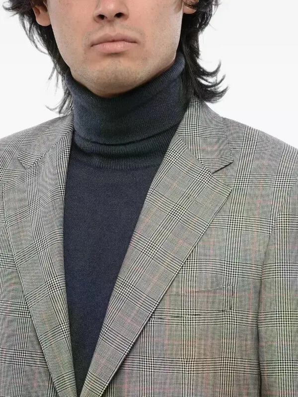 Corneliani Prince Of Wales Single-breasted Blazer
