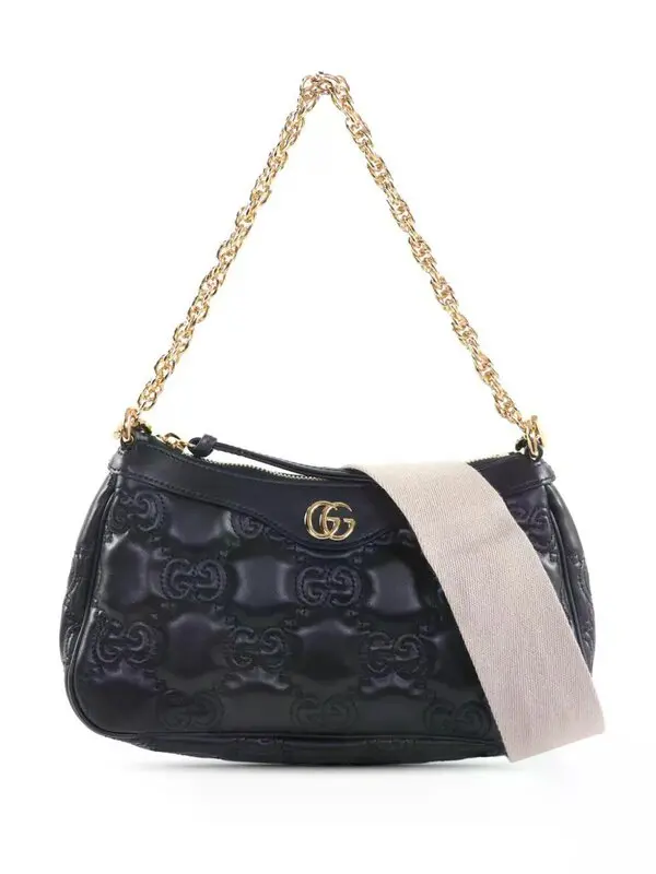 Gucci 2016-2026 Small Leather Gg Matelasse Satchel - Black