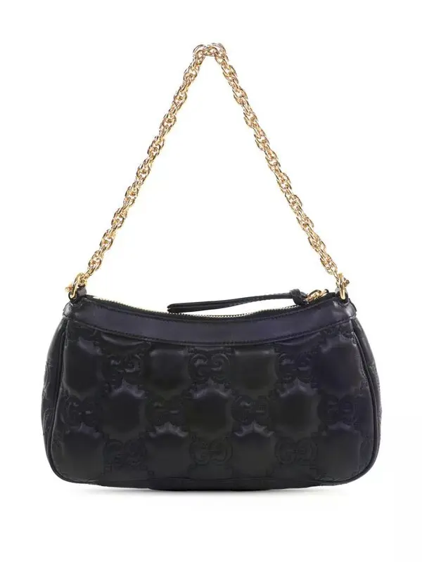 Gucci 2016-2026 Small Leather Gg Matelasse Satchel - Black