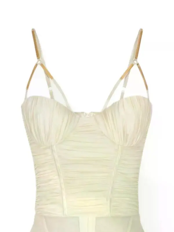 Elisabetta Franchi Draped Bodysuit - Neutrals