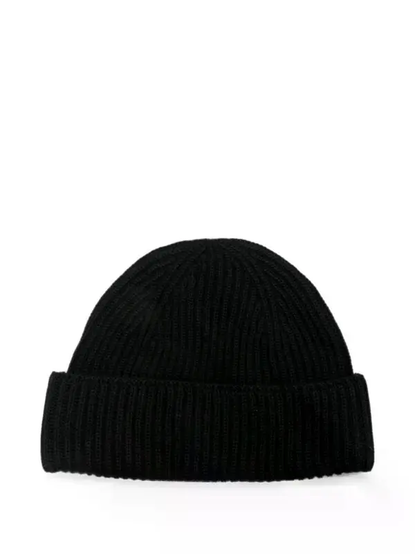 Maison Kitsuné Ribbed-knit Beanie Hat