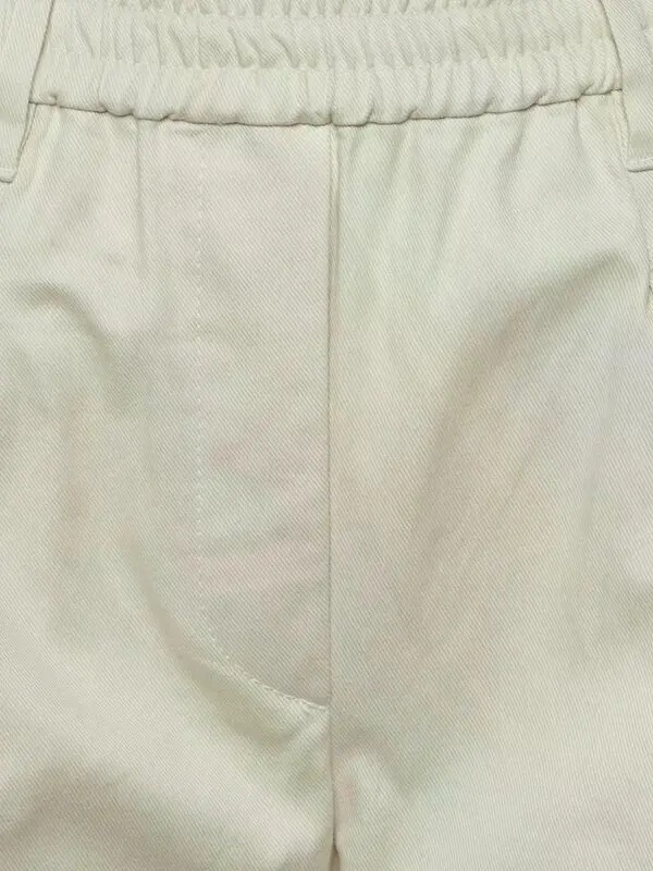 Brunello Cucinelli Pleated Gabardine Trousers - Neutrals
