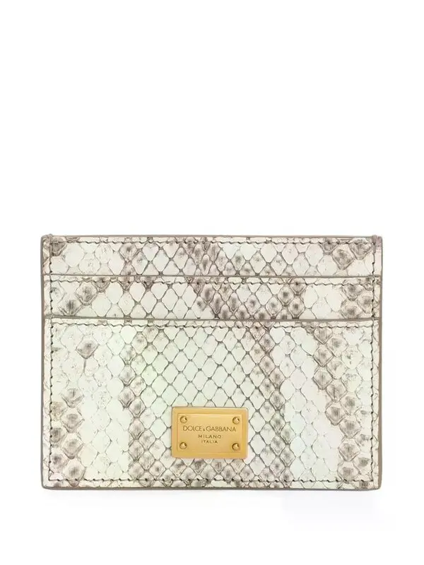 Dolce & Gabbana Python Card Holder - Neutrals